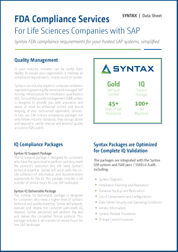 The CIOs Guide to FDA Compliance: Data Sheet