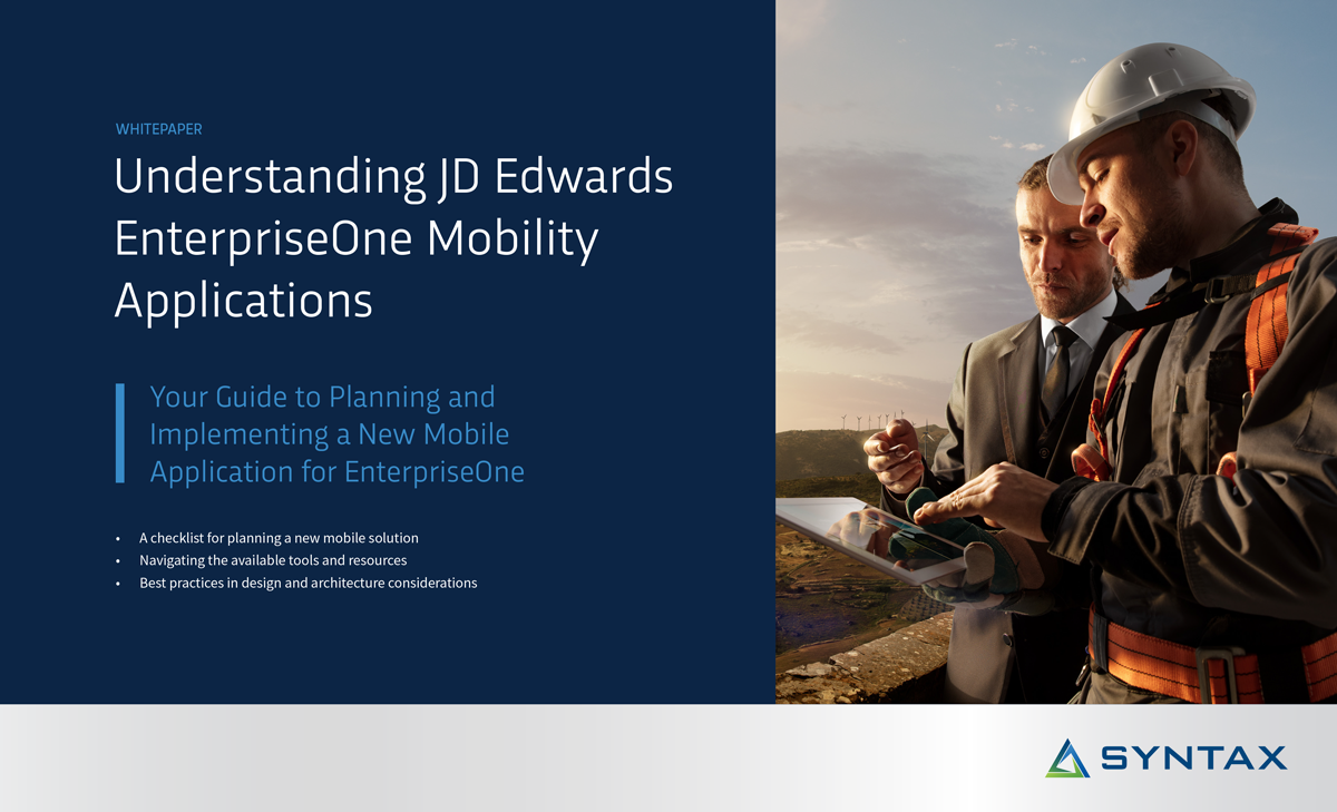 Understanding JD Edwards EnterpriseOne Mobility Applications: Whitepaper